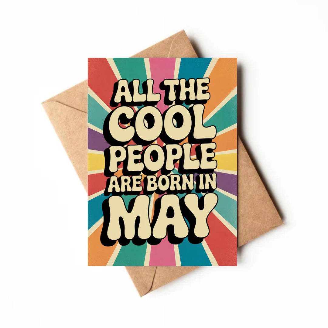 May Birthday Card PDF | Happy Birthday Greeting Card | Printable ...