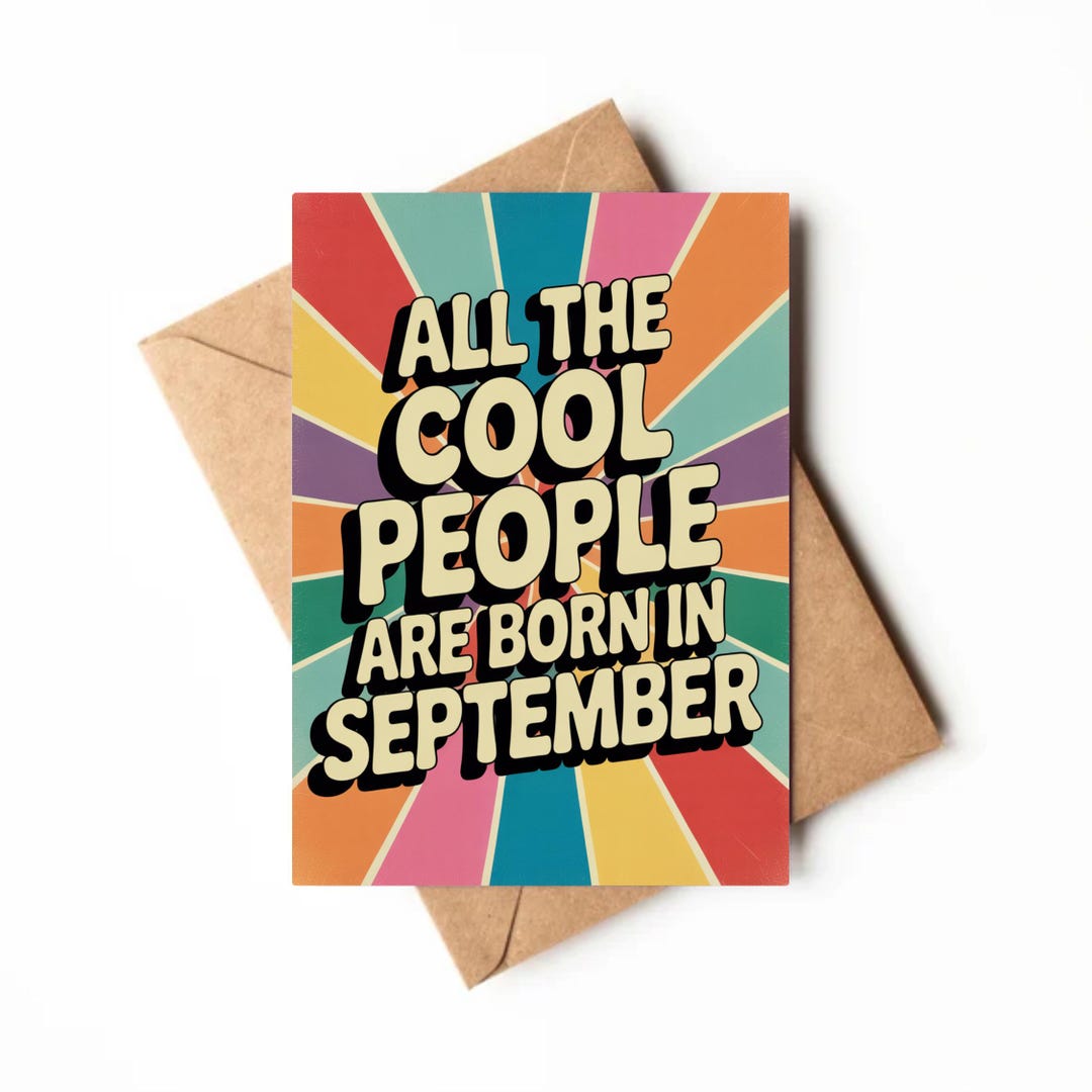 September Birthday Card Printable | Happy Birthday Greeting Card | Last ...