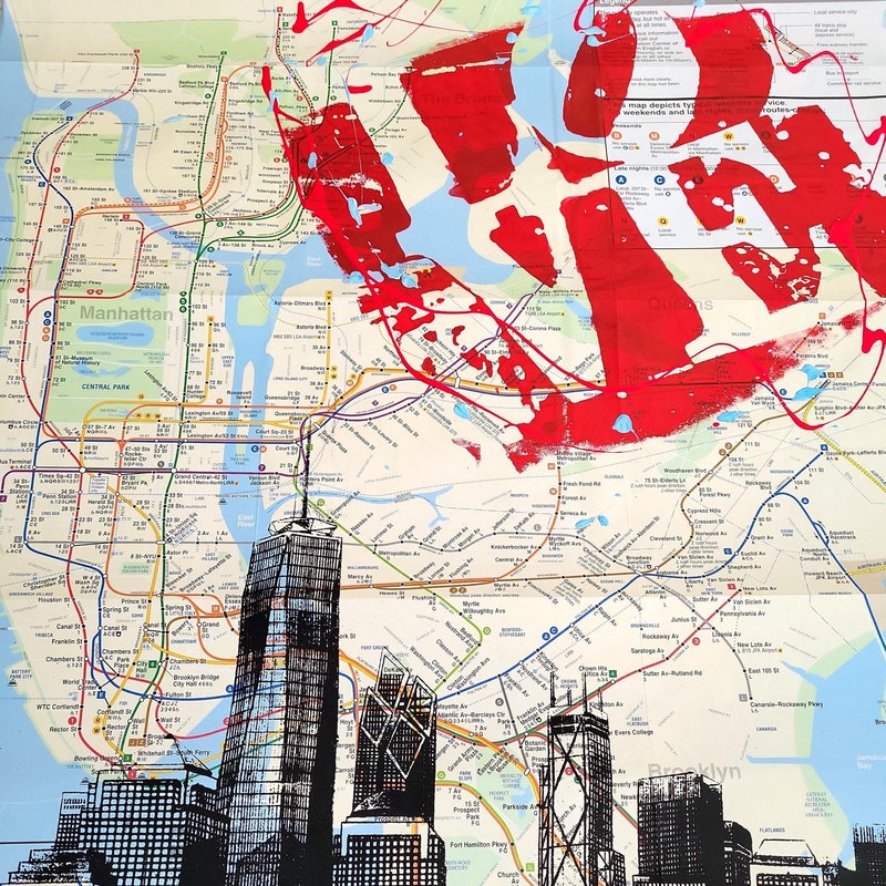 New York Subway Map - Etsy