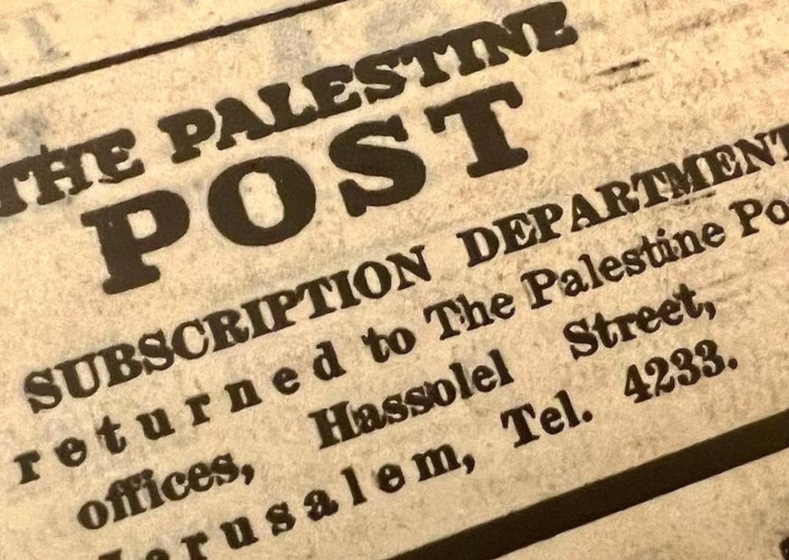 1948 Jerusalem Post "palestine" the State of Israel is Born Rare Framed ...