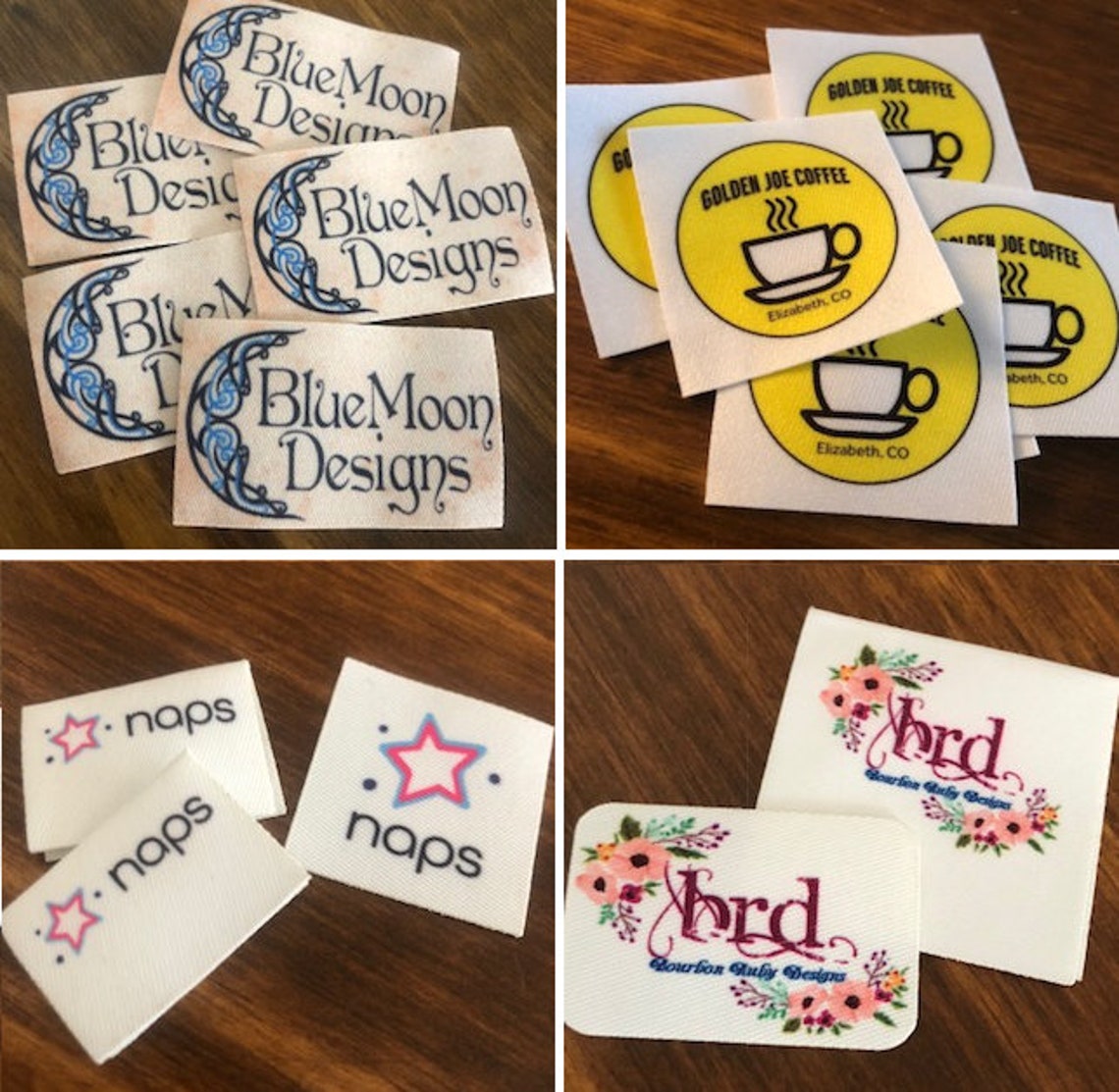 50 SEW ON Custom Printed Clothing Labels Sewing Tags | Etsy