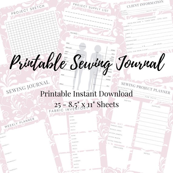 Sewing Planner Printable PDF Instant Download Quilt and - Etsy