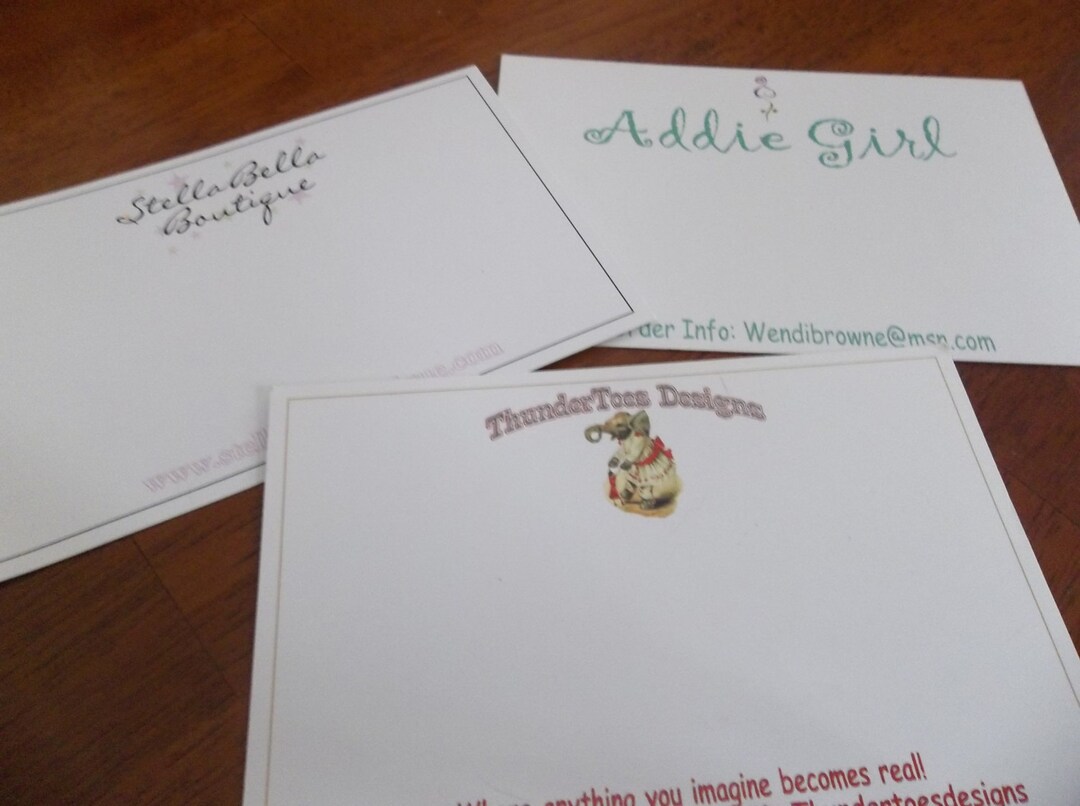 50 Custom Printed Notecards, Postcards 4" X 6" - Professionally Offset ...