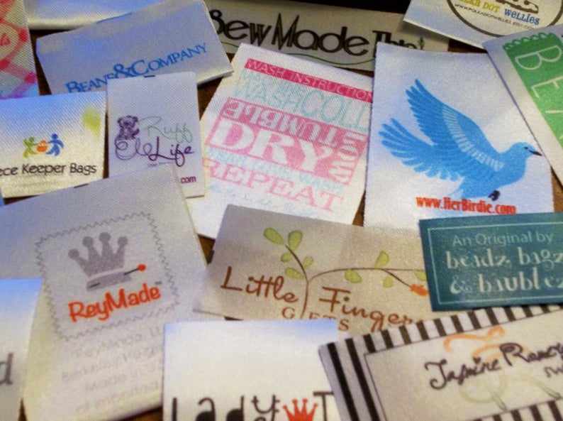 Custom Printed Satin Labels - Smooth Satin Clothing Labels - Sewing ...