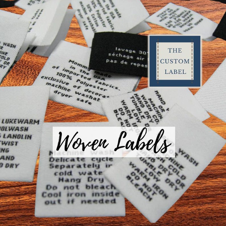 Custom Woven Labels - Sew In, Iron On, Self Adhesive - USA Company - Etsy