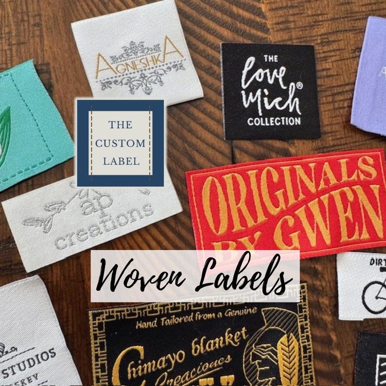 Custom Woven Labels - Sew In, Iron On, Self Adhesive - USA Company - Etsy