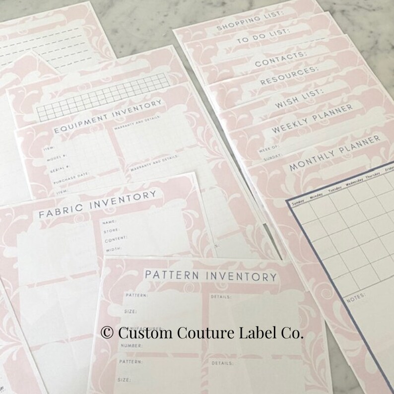 Sewing Planner - Printable PDF Instant Download - Quilt and Craft ...