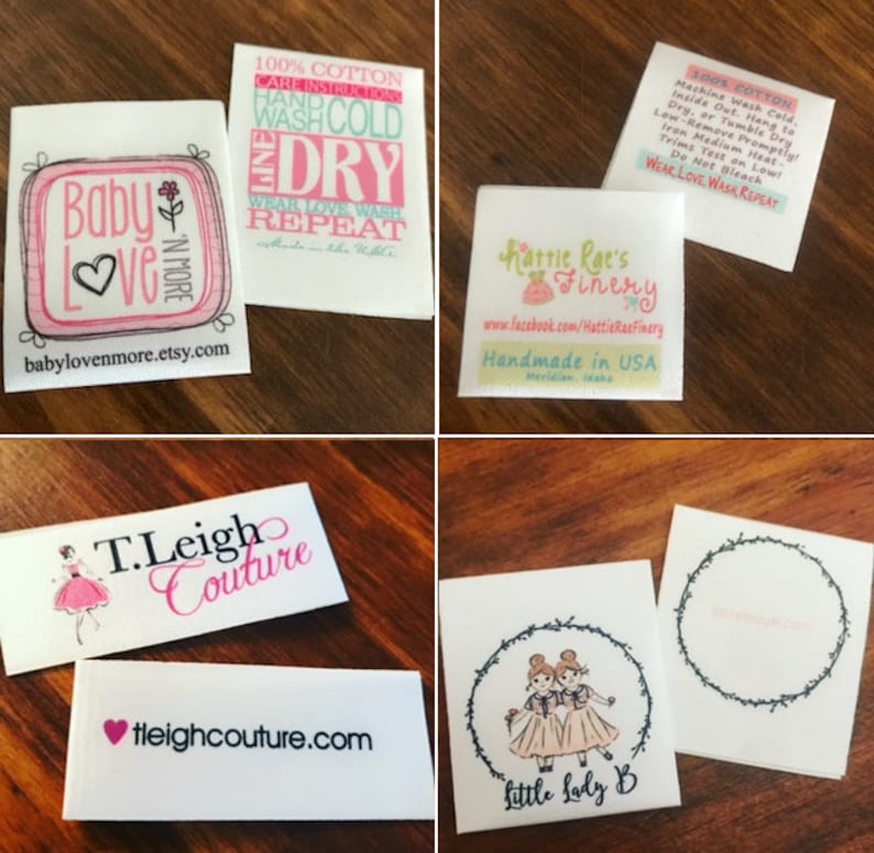 Custom Printed Satin Labels - Smooth Satin Clothing Labels - Sewing ...