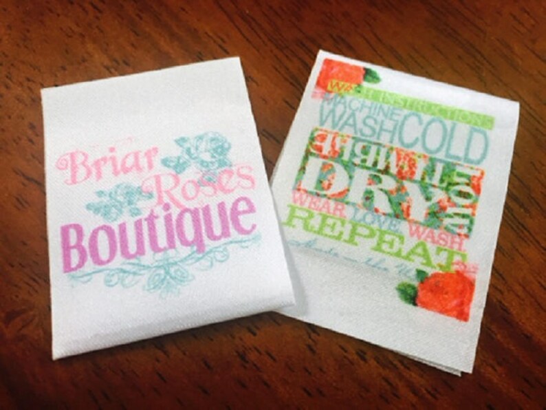 Custom Printed Satin Labels - Smooth Satin Clothing Labels - Sewing ...