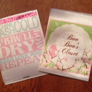 Custom Printed Satin Labels - Smooth Satin Clothing Labels - Sewing ...