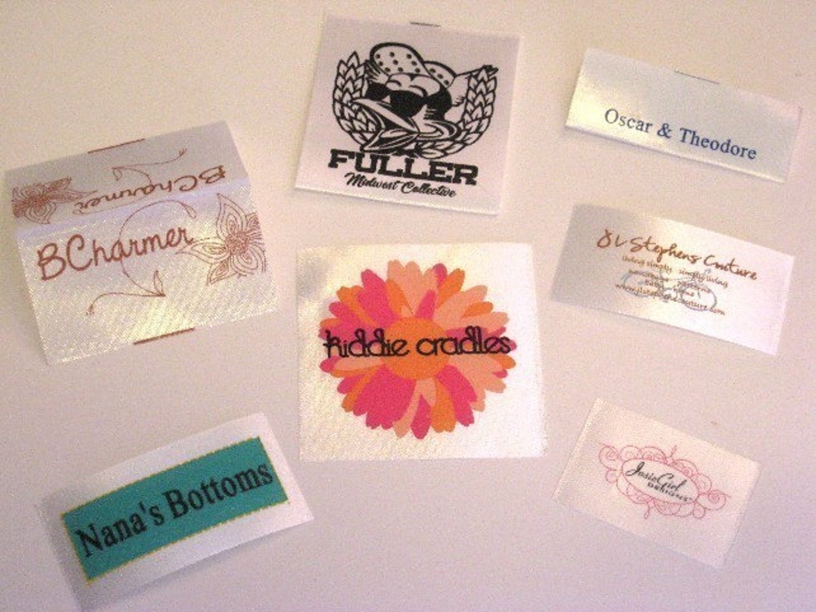 600 Custom Printed WHITE Satin Labels Woven Edge Satin - Etsy