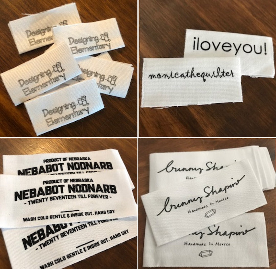 3000 Custom Cotton Clothing Labels – Printed Sewing Tags, Made in USA ...
