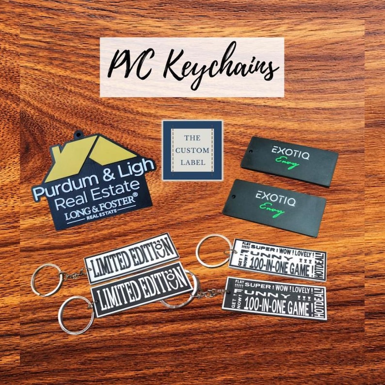 100 Personalized PVC Key Chains - Rubber Key Fobs - Made in USA Company ...