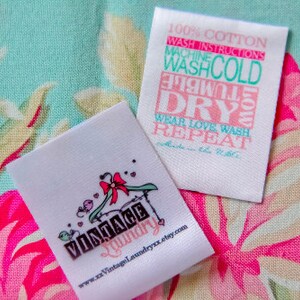 Custom Printed Satin Labels - Smooth Satin Clothing Labels - Sewing ...