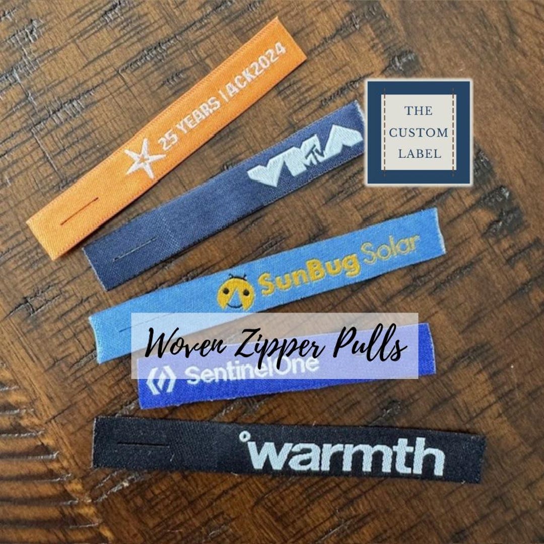 Custom Woven Zipper Pulls - Zipper Sliders - Double Sided - Made in the ...