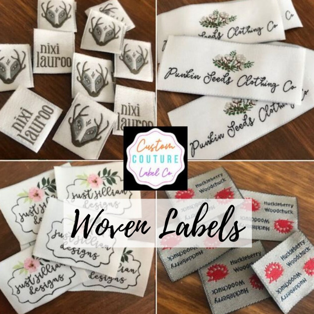 Custom Woven Labels Fashion Brand Labels Woven Clothing Labels Damask ...