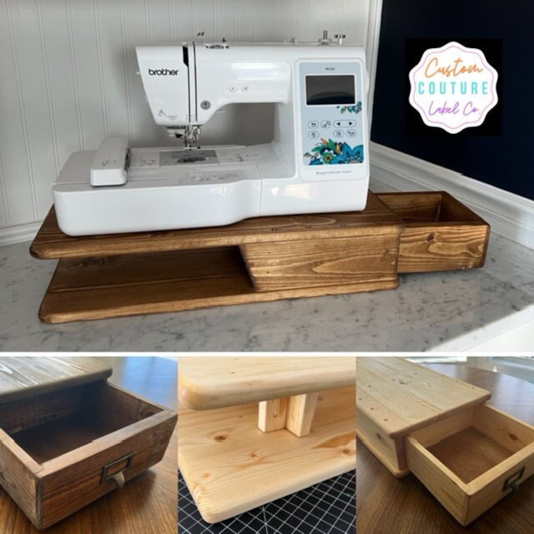 Embroidery or Sewing Machine Riser With Drawer Free Arm Stand for ...