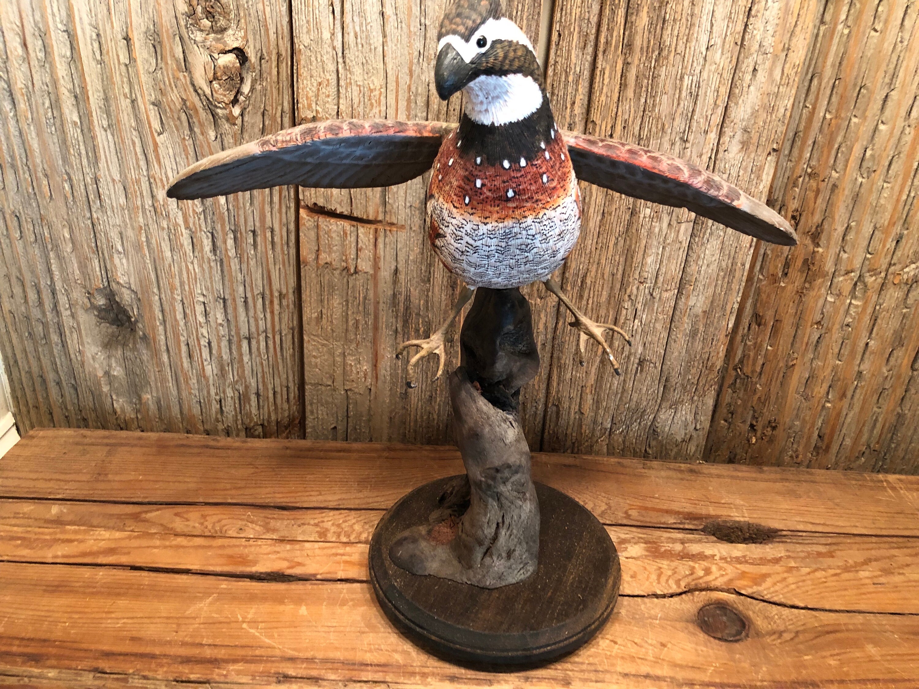 Life-size Flying Quail Carving by Bill Veasey - Etsy