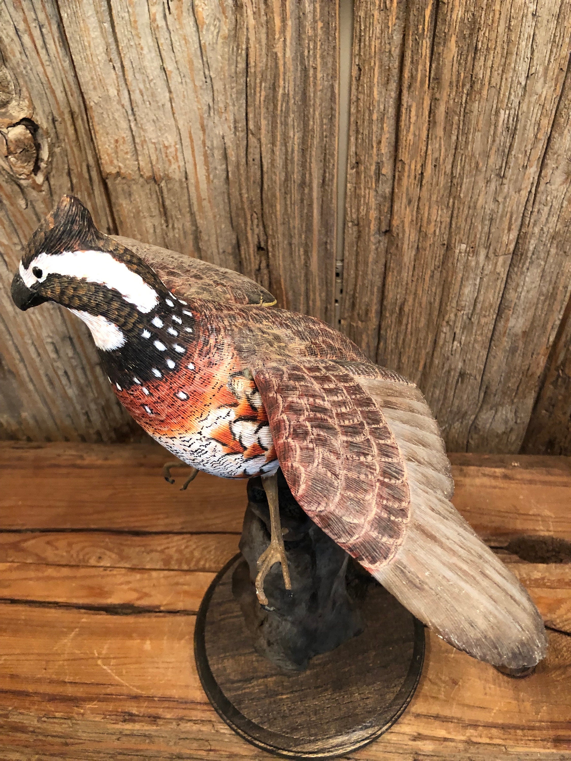 Life-size Flying Quail Carving by Bill Veasey - Etsy