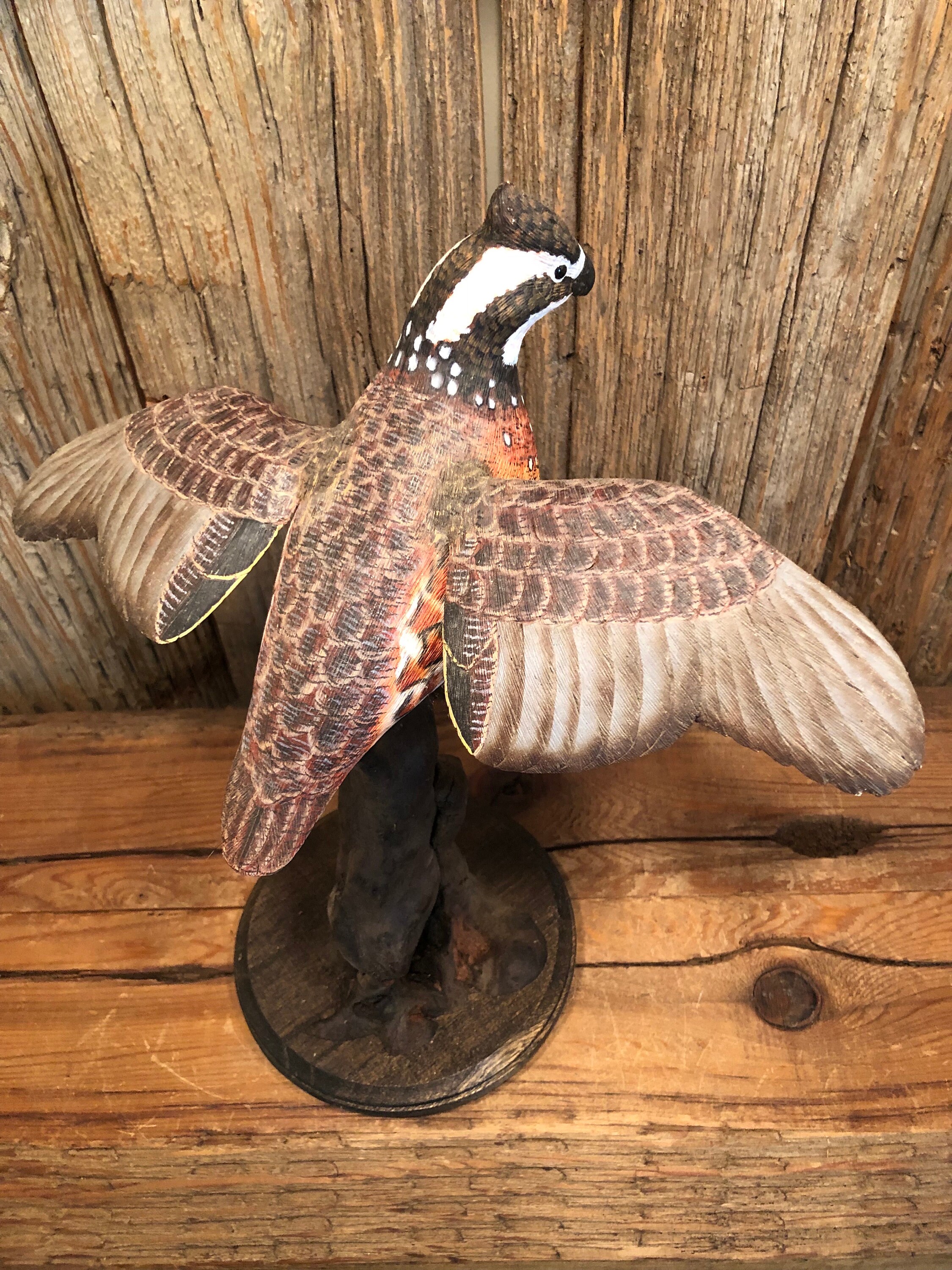 Life-size Flying Quail Carving by Bill Veasey - Etsy