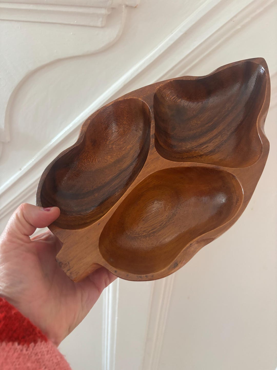 A Vintage Leaf Shaped, Monkey Pod Wood, Serving Dish. - Etsy