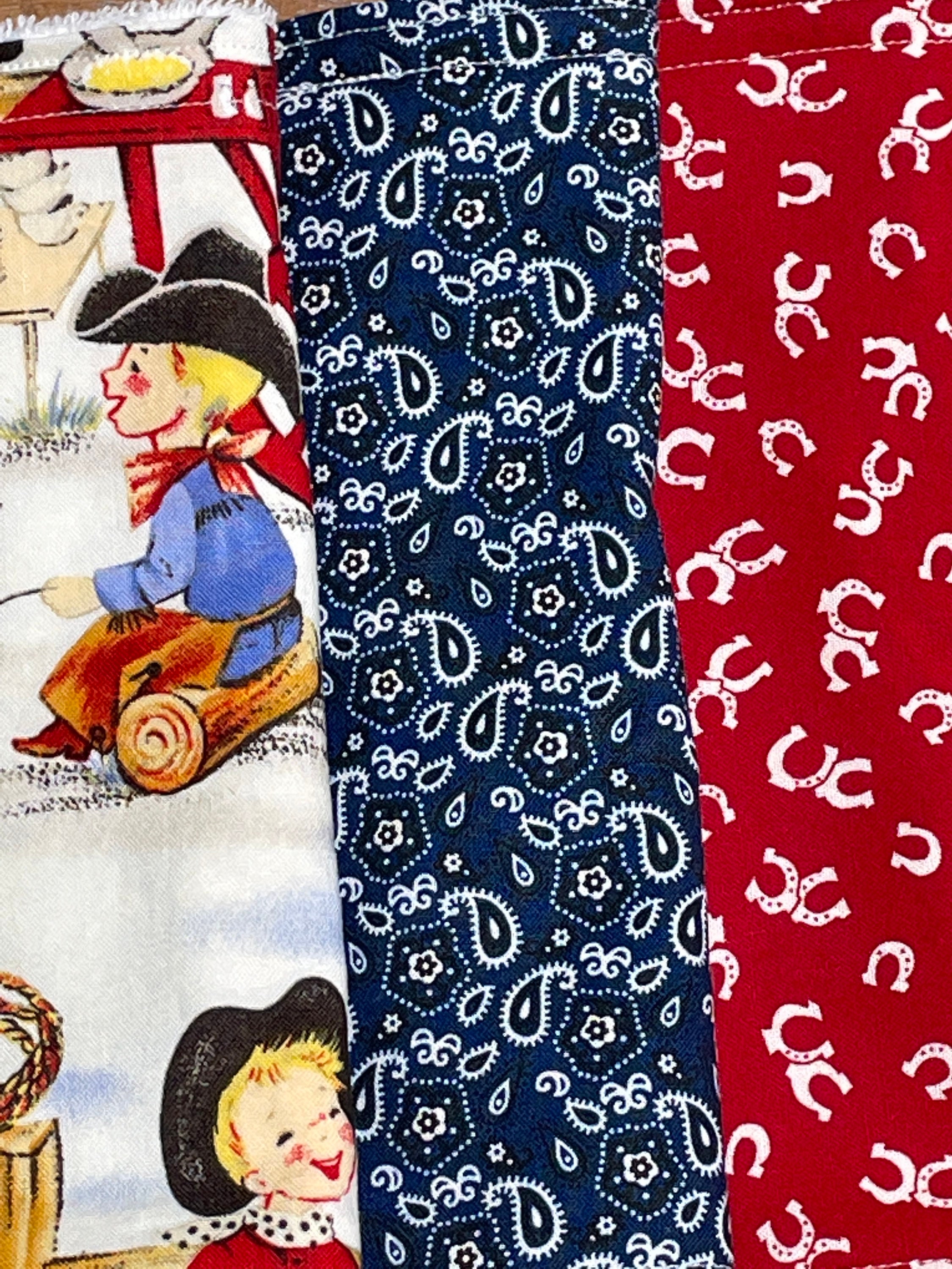 Cowboy Western Lil Cowpoke Washcloth Set of 3 - Etsy