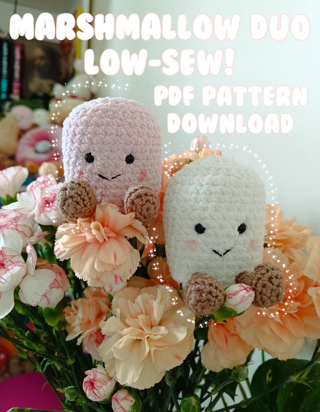 PDF PATTERN DOWNLOAD | Marshmallow Duo Crochet Pattern! Low-sew! - Etsy