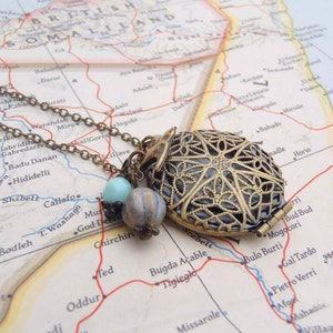 Personalized Map Locket Necklace - World Map Locket, Personalised ...