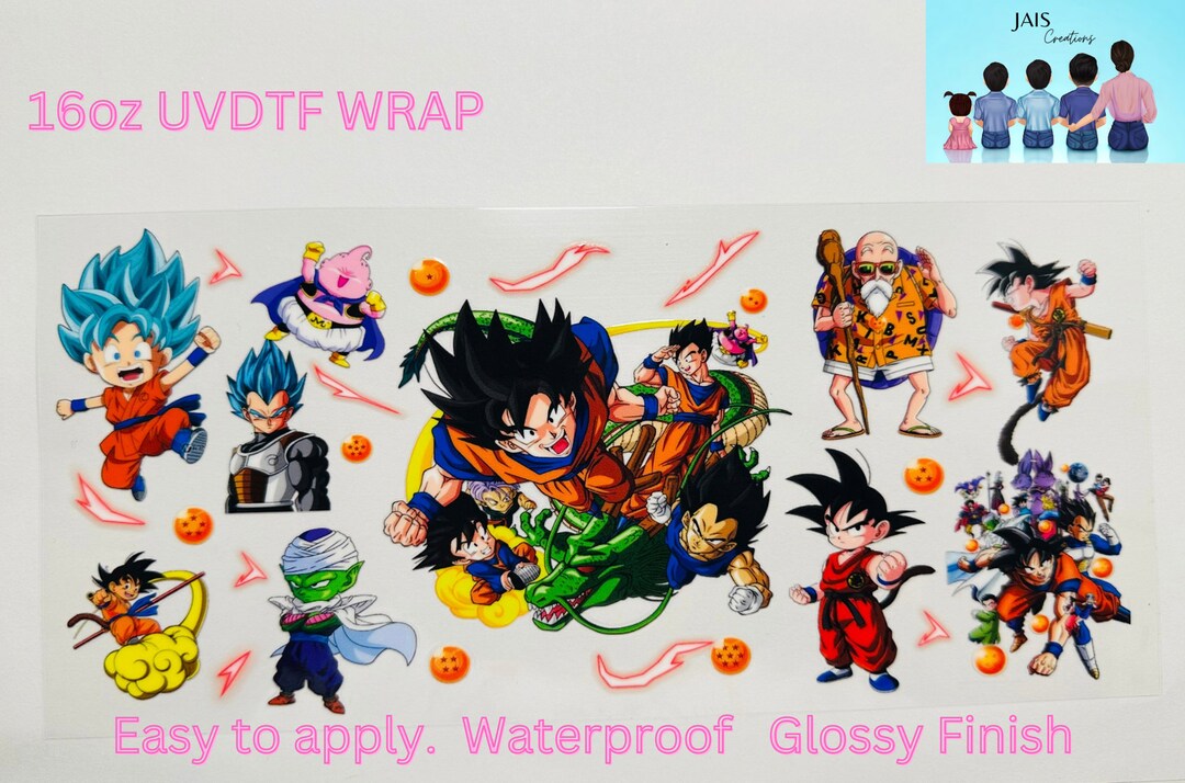 16oz UVDTF Wrap Dragon Ball Z - Etsy