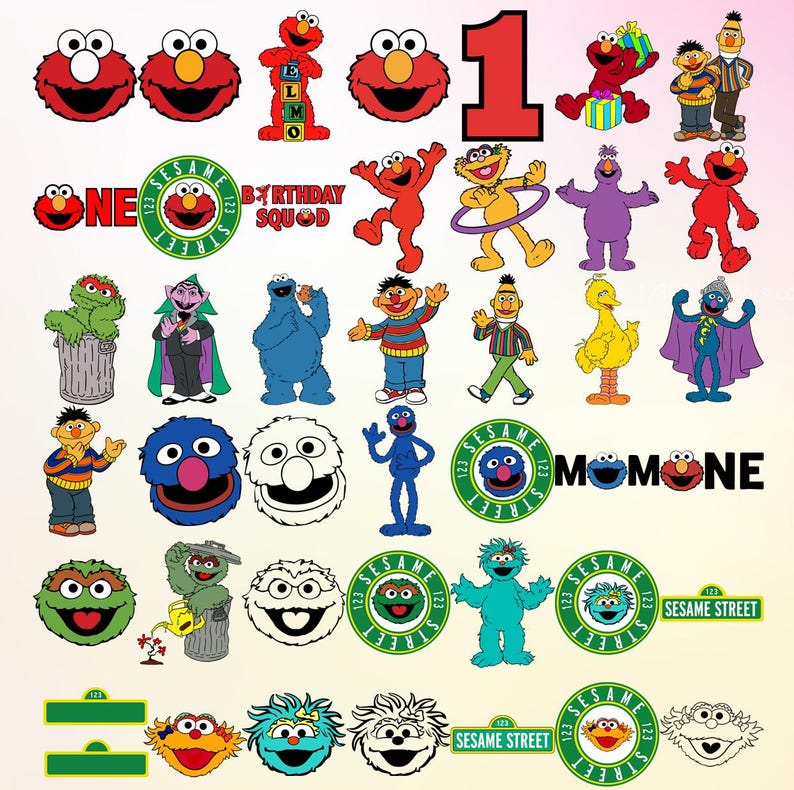 525+ Svg Bundle Layered Item, Elmo Svg Clipart, Street Monster ...