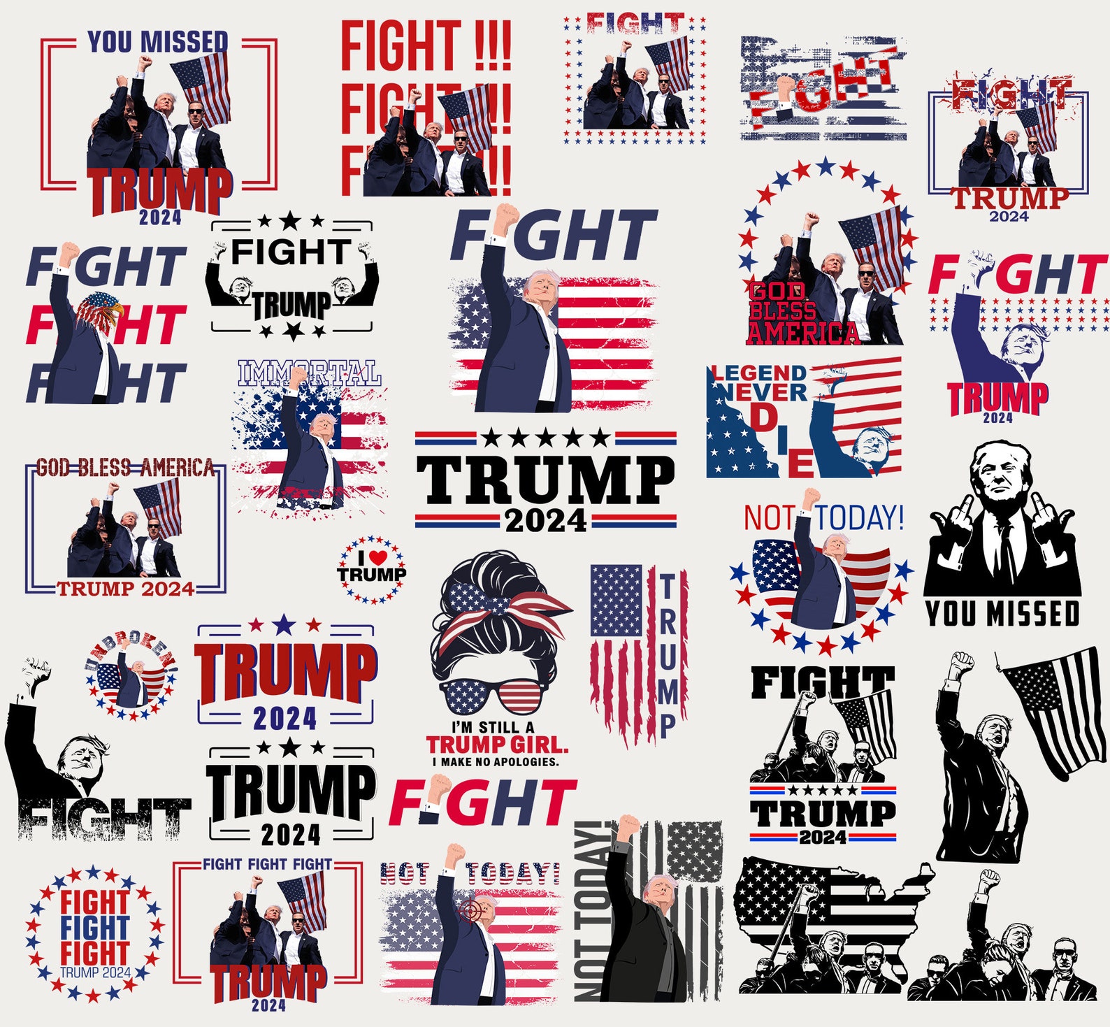 30 2024 Trump PNG Bundle, Donald Trump Assassination Shooting Svg ...