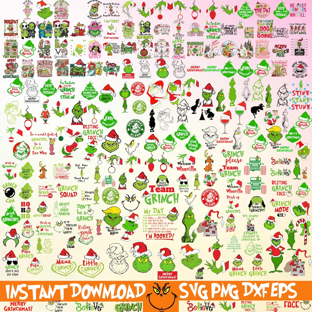 2600+ Files the Grinch Svg Png Bundle Layered Item, +190 Unique Designs ...