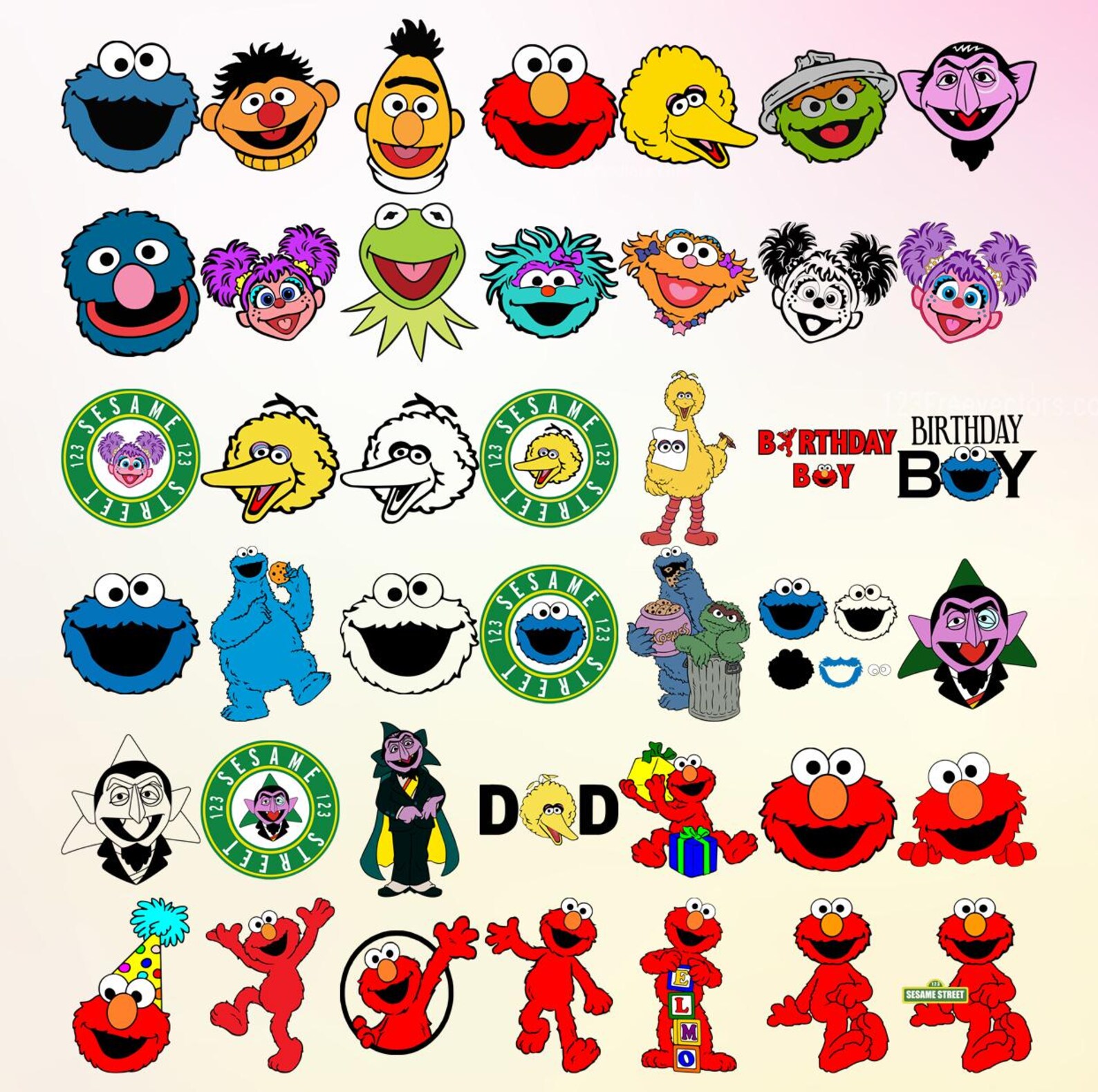 525+ Svg Bundle Layered Item, Elmo Svg Clipart, Street Monster ...
