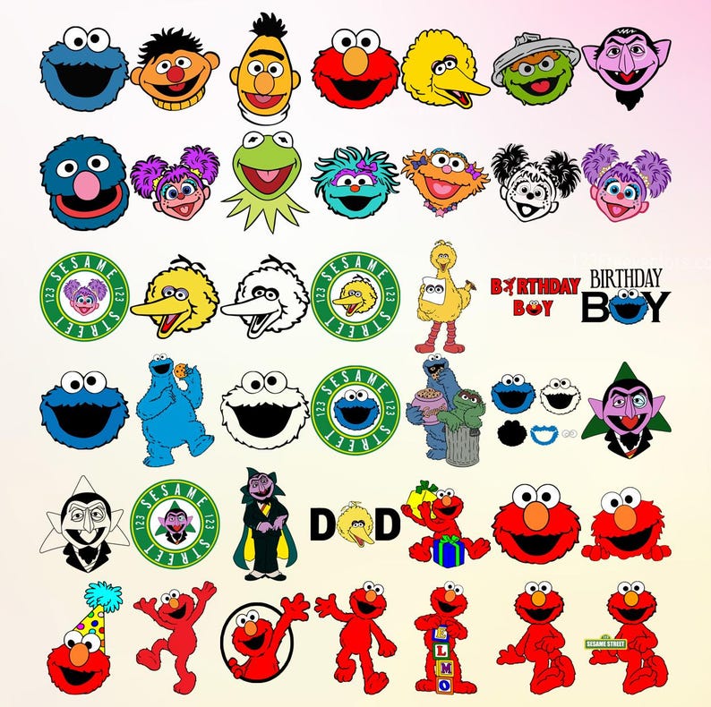 525+ Svg Bundle Layered Item, Elmo Svg Clipart, Street Monster ...