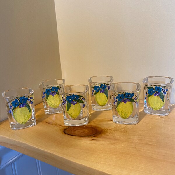 Painted Shot Glass - Etsy