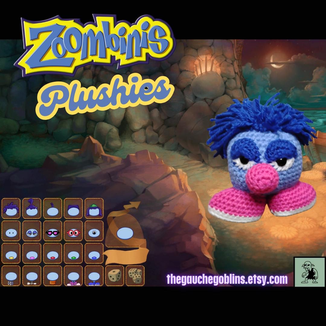 Zoombini Crochet Plush –childhood Gamer Gift, Custom, Unique, 90's ...