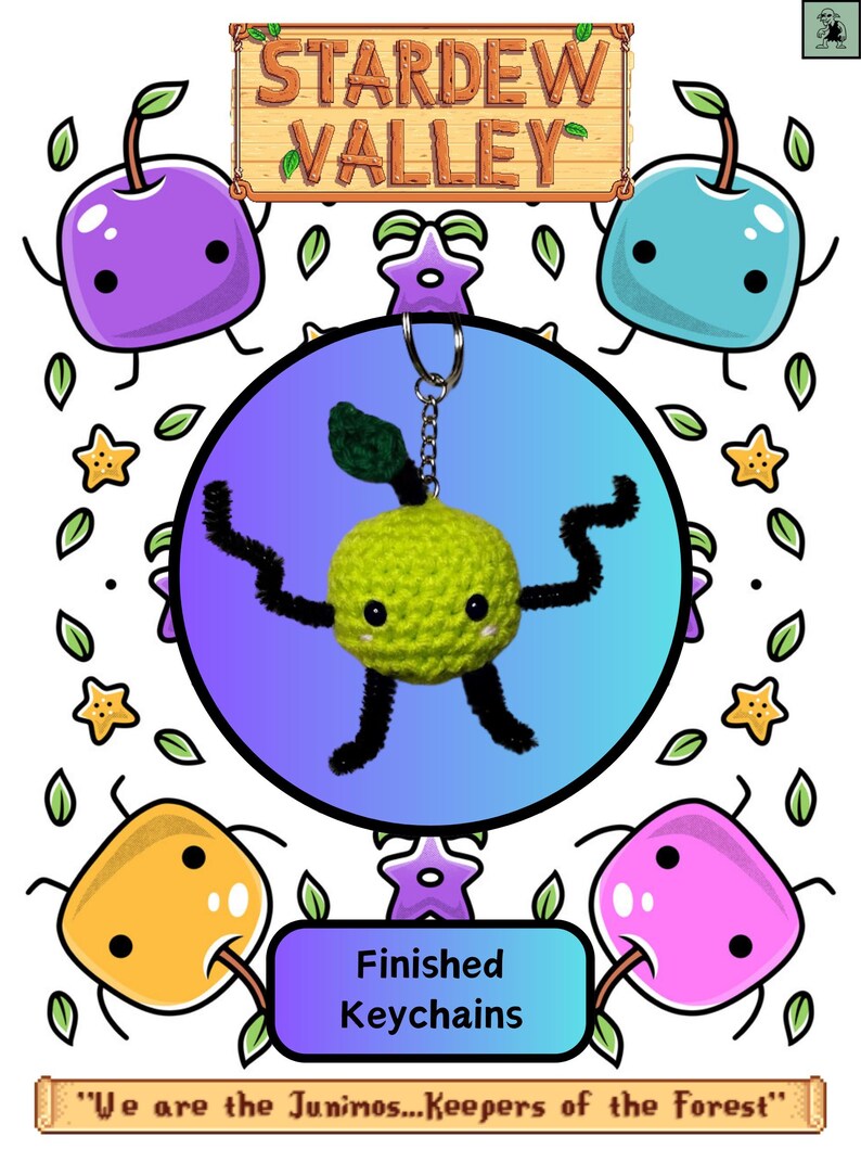 Junimo Crochet Keychain (stardew Valley) - Etsy