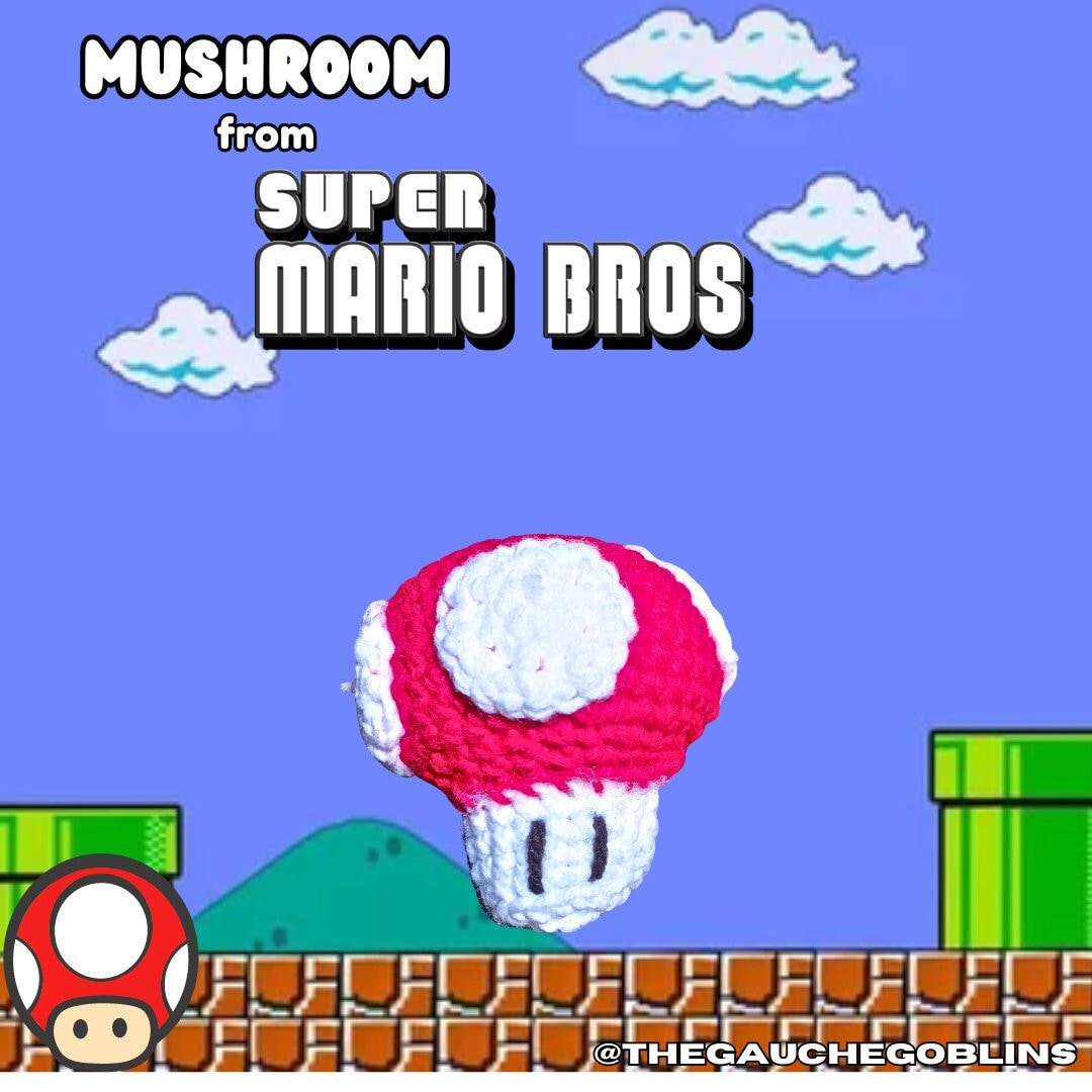 Super Mario Bros. Mushroom Amigurumi Plush - Etsy