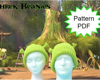 PATTERN Crochet Shrek Balaclava || PDF Digital Download Only || Hat ...