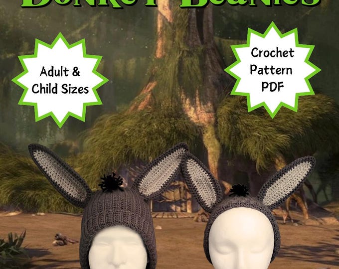 CROCHET PATTERN Funky Donkey Hat With Tail - Etsy Canada