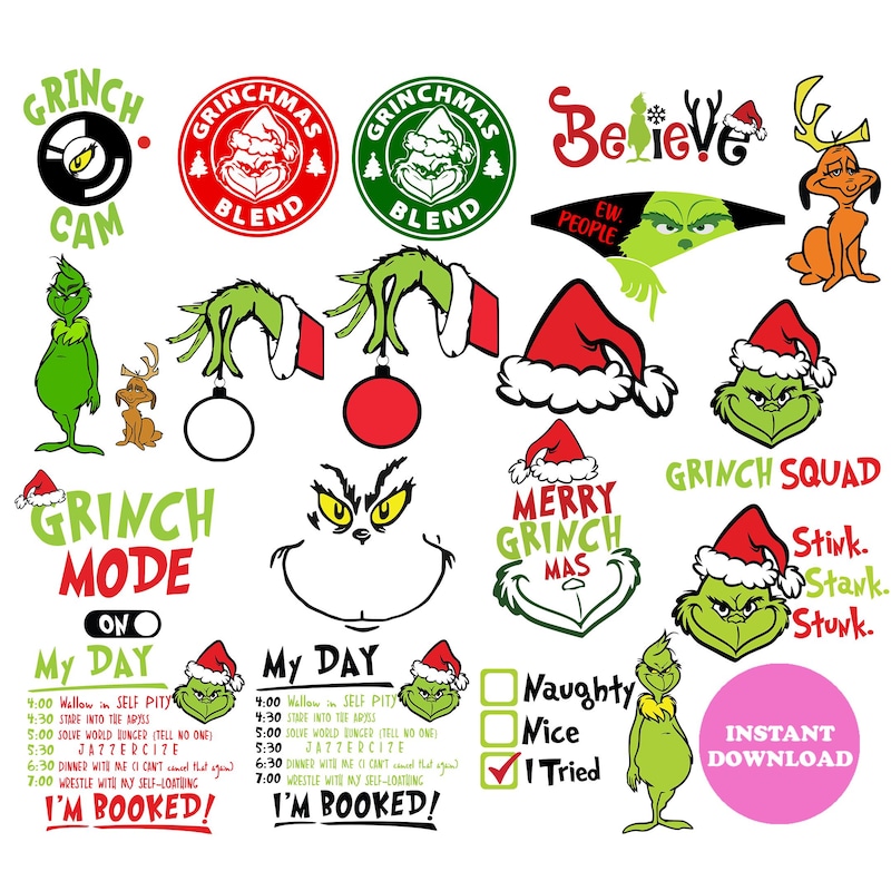 Grinch Clipart - Etsy
