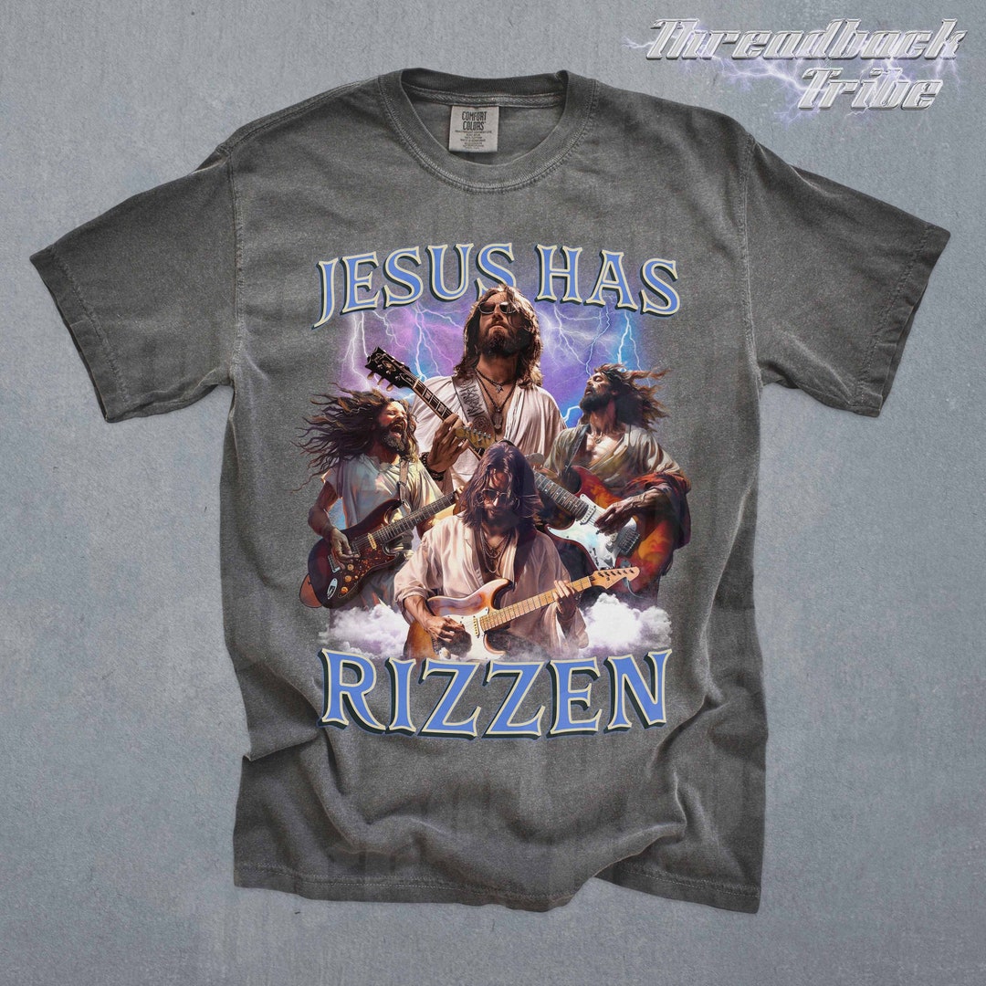 Jesus Has Rizzen Shirt Jesus Meme Tee He is Rizzen T-shirt Oversized T ...