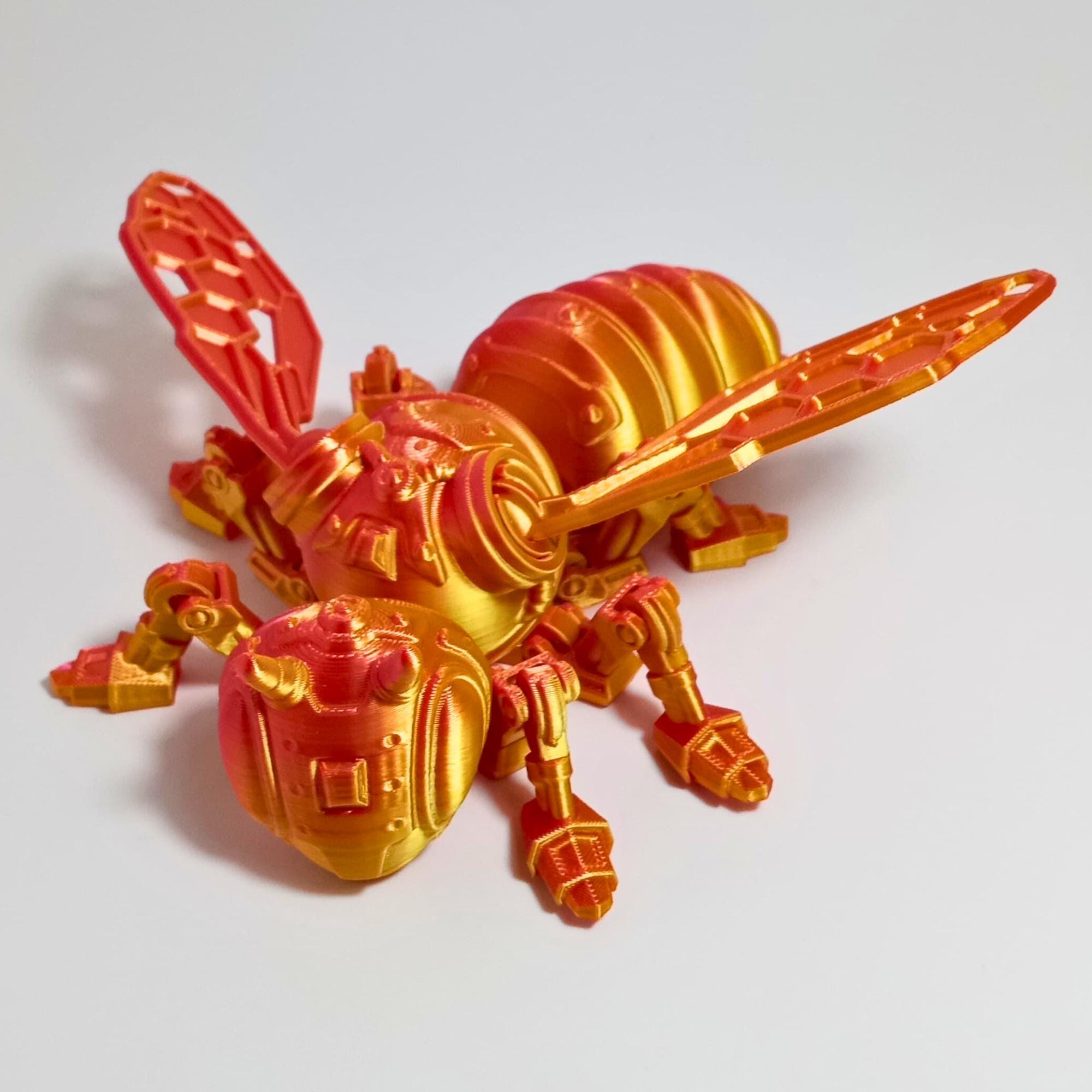 Mechanical Bee 3D Printed Articulated Office and Home Decor, Custom Car ...