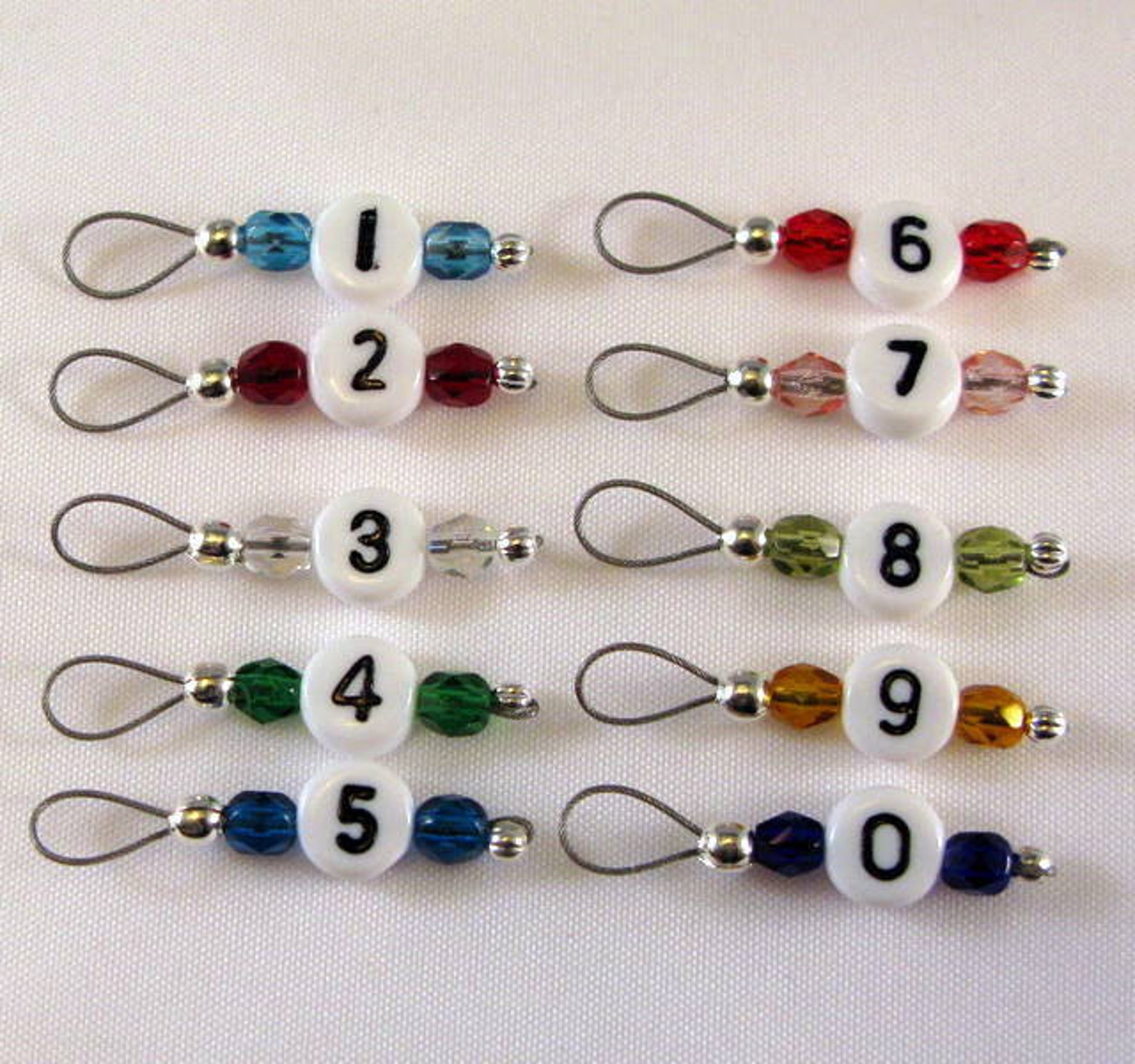 Number Multi-colored Stitch Markers - US 10 - Item No. 651 - Etsy