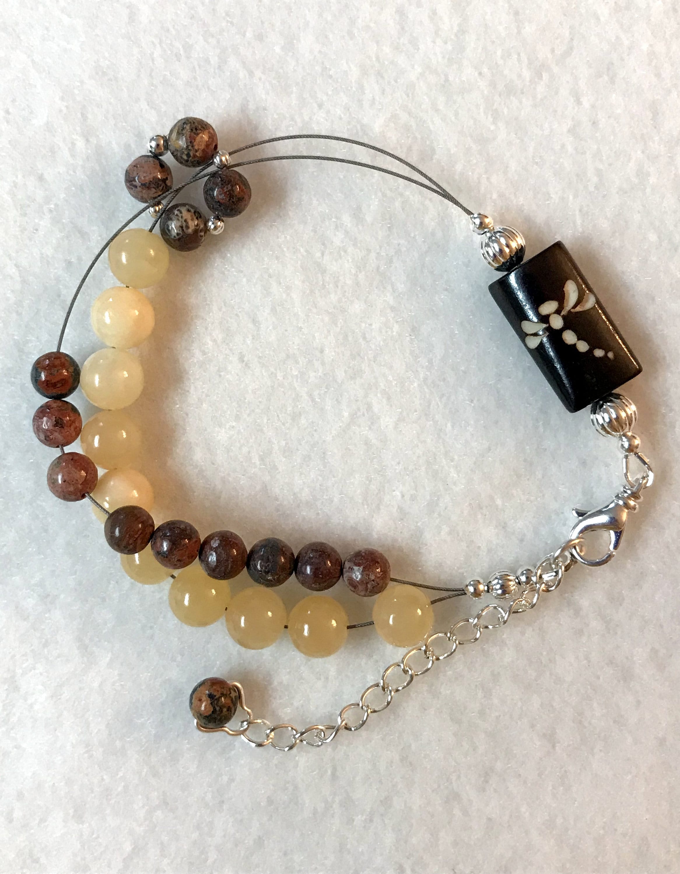 Dragonfly Gemstone Abacus Row Counter Bracelet for Knitting - Etsy