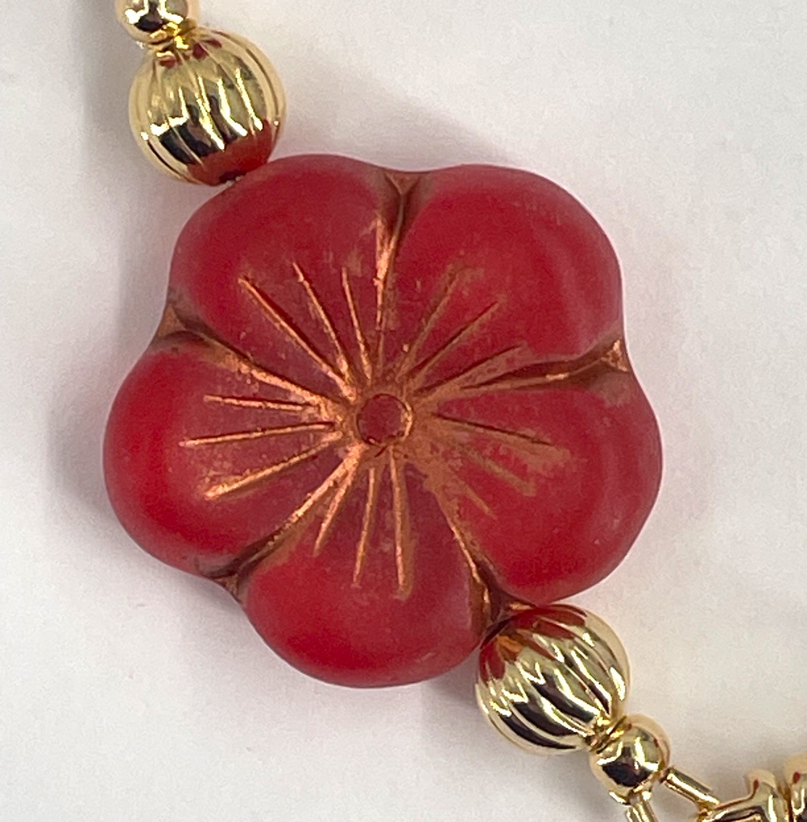 Red Hibiscus Knitting Row Counting Abacus Bracelet - Item No. 1403 - Etsy