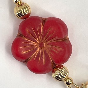 Red Hibiscus Knitting Row Counting Abacus Bracelet - Item No. 1403 - Etsy