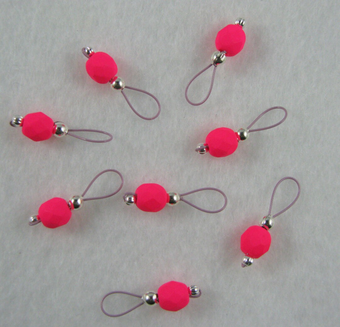Knitting Stitch Markers Neon Pink US 5 Item No. 978 - Etsy