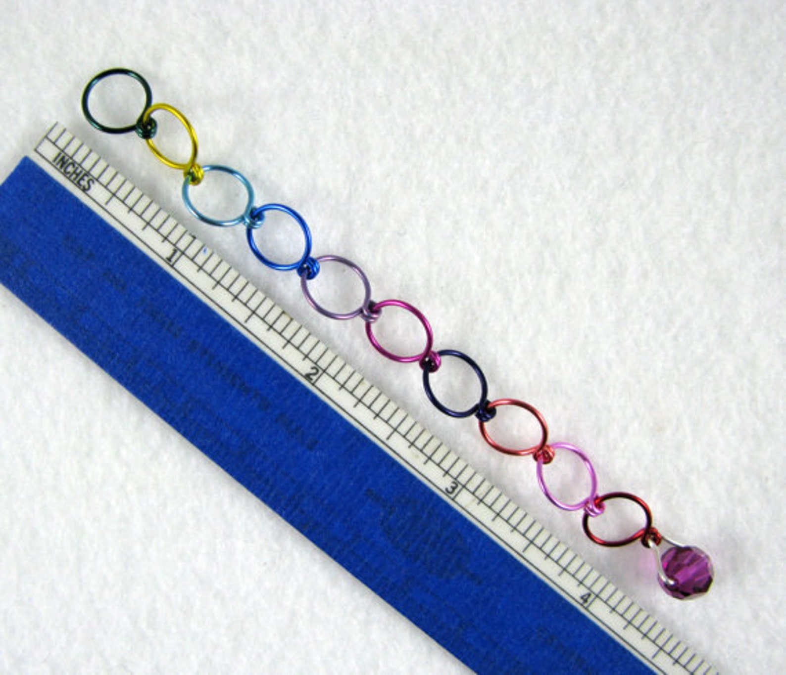 Chain Style 10 Row Counter - US 10 1/2 - Select Your Bead Color - Item ...
