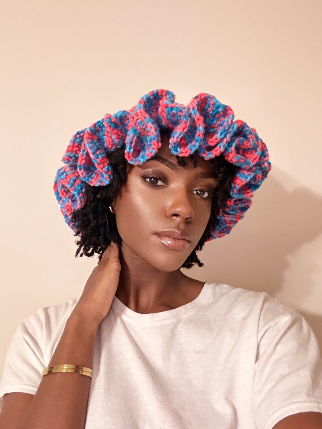 Crochet Ruffle Hat, Ruffle Crochet Hat, Crochet Hat, Ruffle Hat, Womens ...